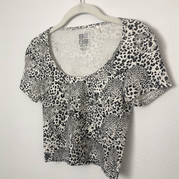 PacSun | Tops | Pacsun Nollie Black White Cheetah Print Crop Top | Poshmark